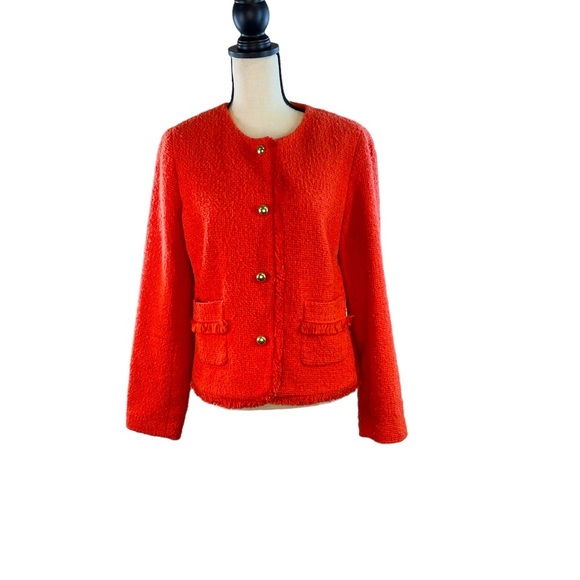 Talbots | Jackets & Coats | Talbots Blazer Jacket Wool Blend Tweed ...